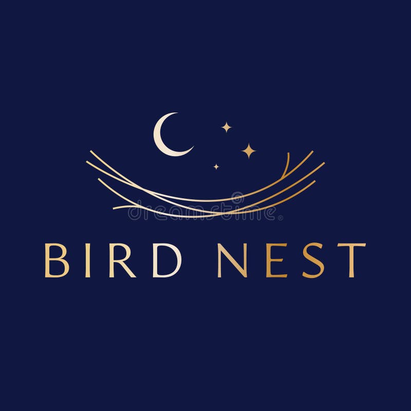 Nest and Sky Abstract Logo Template. Bird Nest Logo Design Stock Vector ...