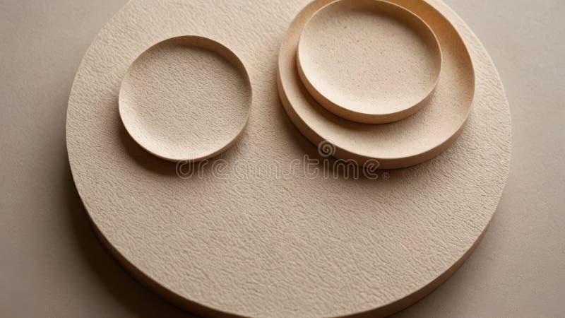 Nested Circular Shapes with Fine Texture on a Smooth Background Stock ...