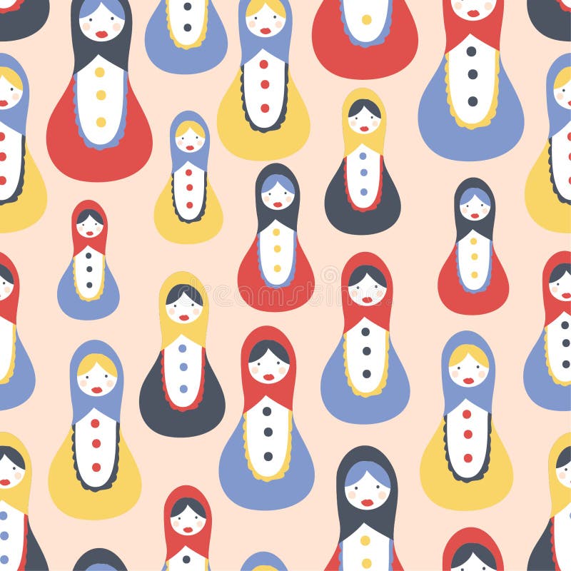 Nested Doll Pattern stock illustration. Illustration of girl - 53550112