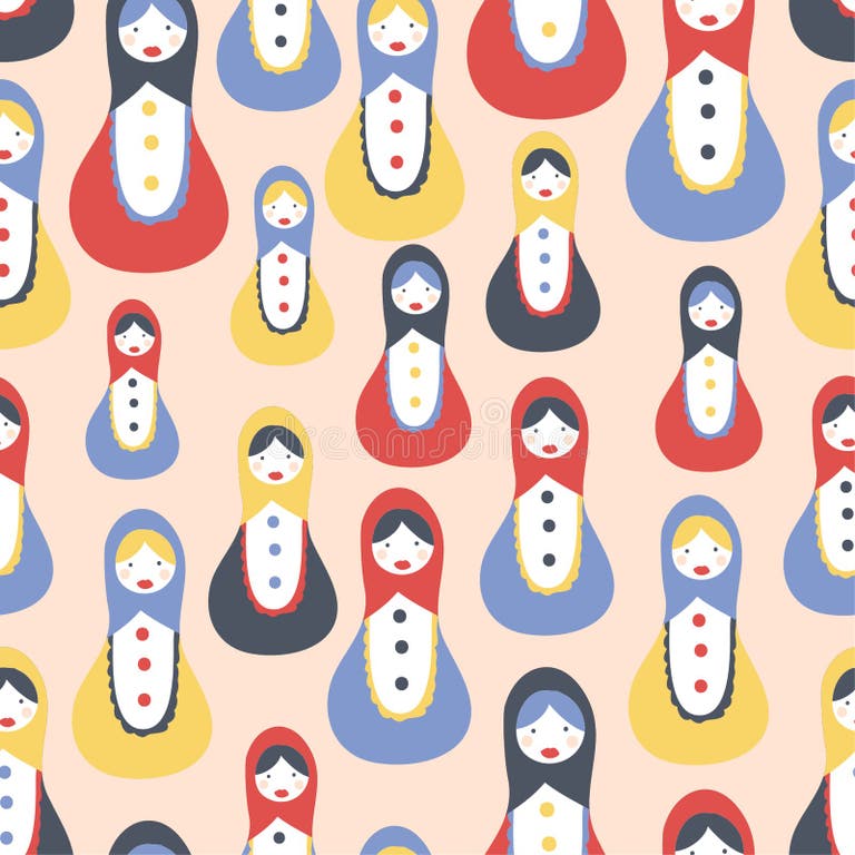 Nested Doll Pattern stock illustration. Illustration of girl - 53550112