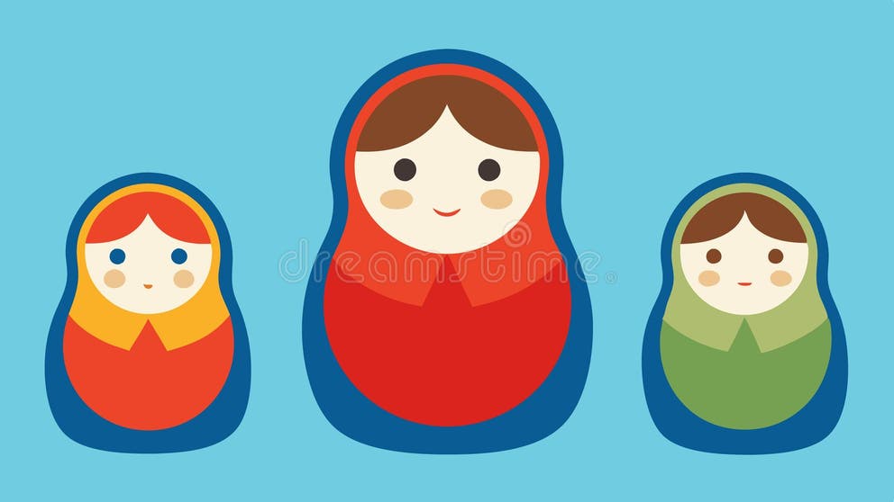 Nested Dolls a Set of Nesting Dolls Where the Outer Layer is an Adult ...