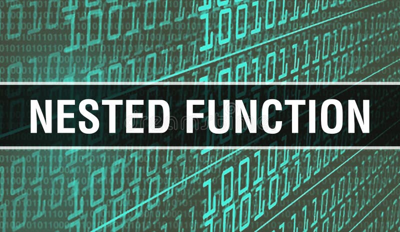 Nested Function With Binary Code Digital Technology Background Abstract Background With Program 8590