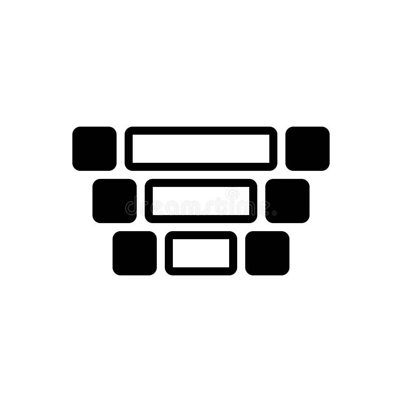 Black Solid Icon for Nested, Hierarchy and Diagram Stock Vector ...