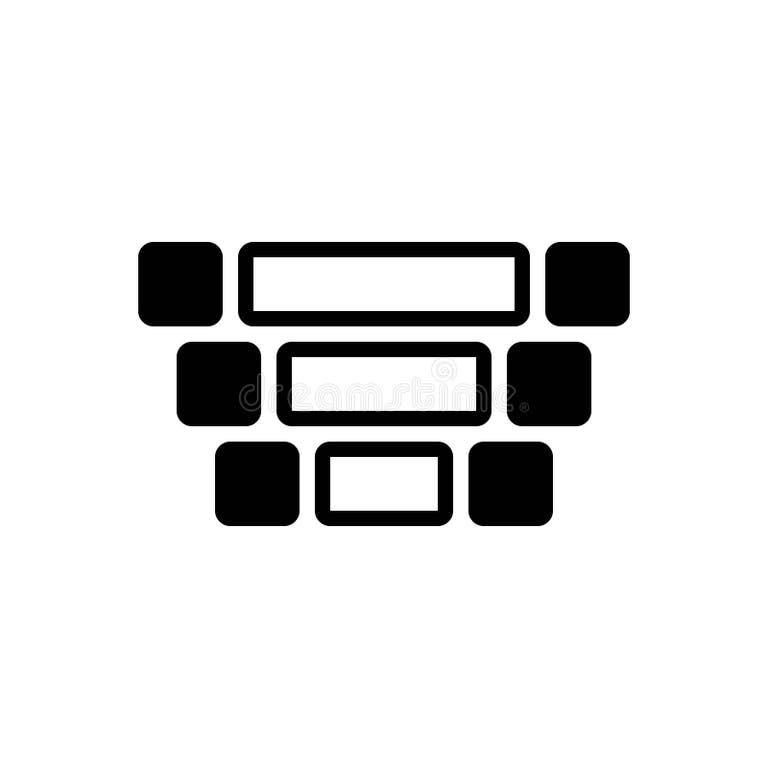 Black Solid Icon for Nested, Hierarchy and Diagram Stock Vector ...