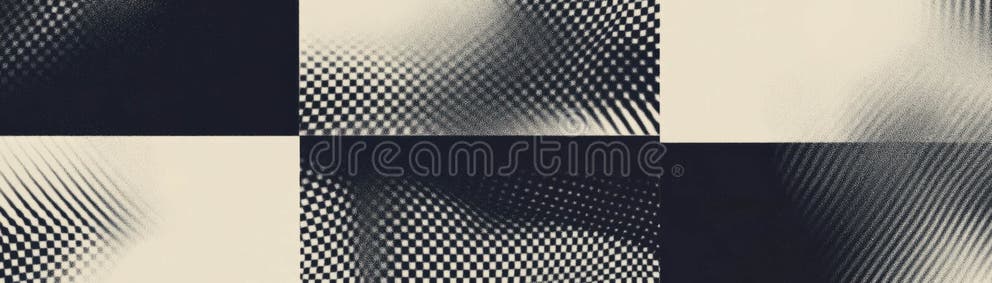 Nested Squares with Alternating Black and White Halftone Patterns ...