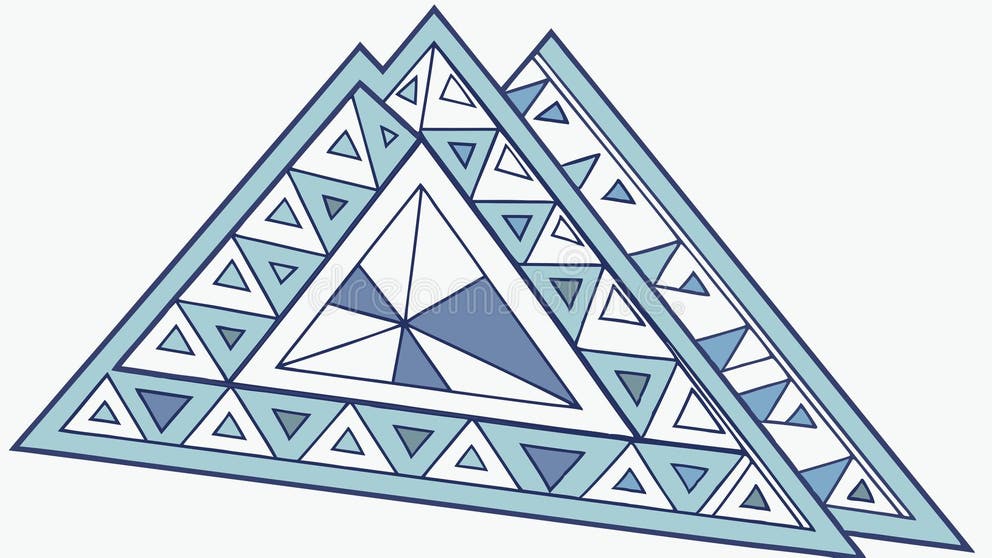 Nested Triangular Geometric Pattern, Intricate Modern Design, Vector Design Generative AI Stock ...