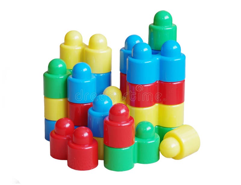 Nesting Blocks for Babys on White Background Stock Photo - Image of ...