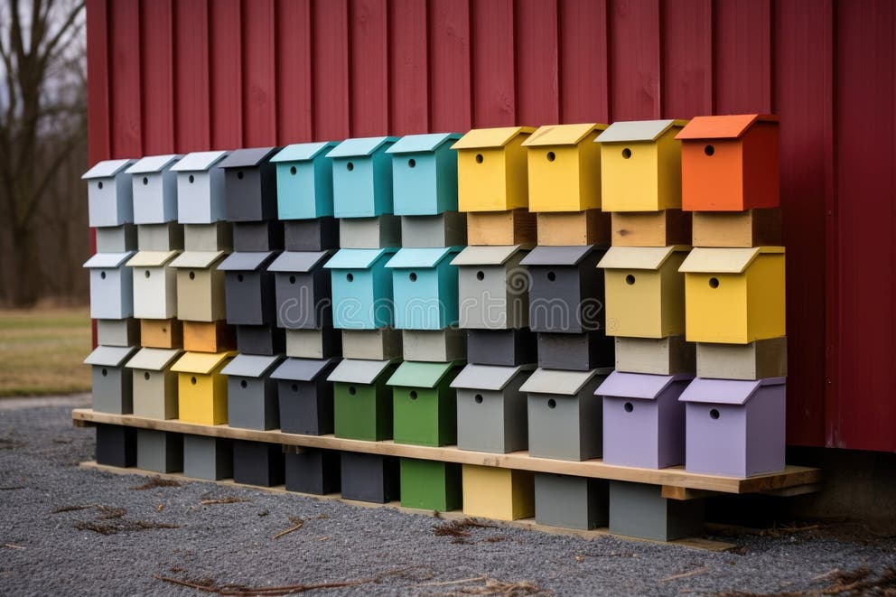 Nesting Boxes of Variable Colors and Sizes Stock Photo - Image of decor ...