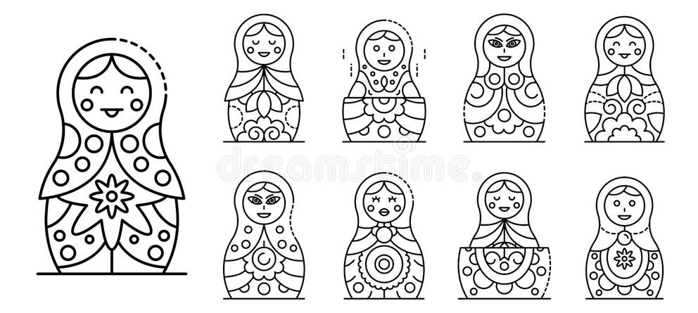 Nesting Doll Icons Stock Illustrations – 283 Nesting Doll Icons Stock ...
