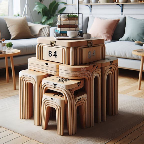 36 84. Nesting Stools - a Set of Portable, Compact Stools that Stock ...
