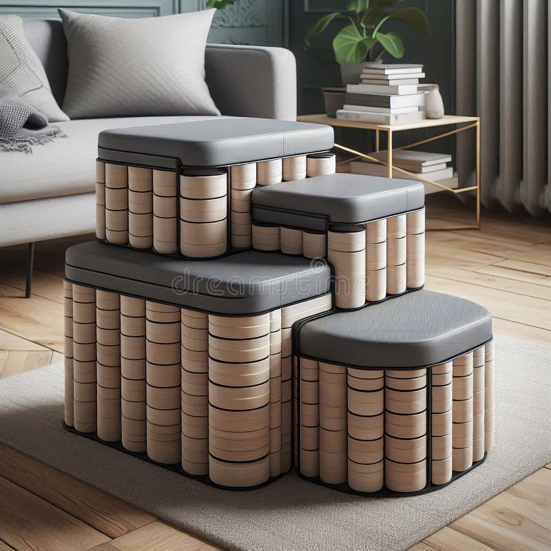 20 84. Nesting Stools - a Set of Portable, Compact Stools that Stock ...