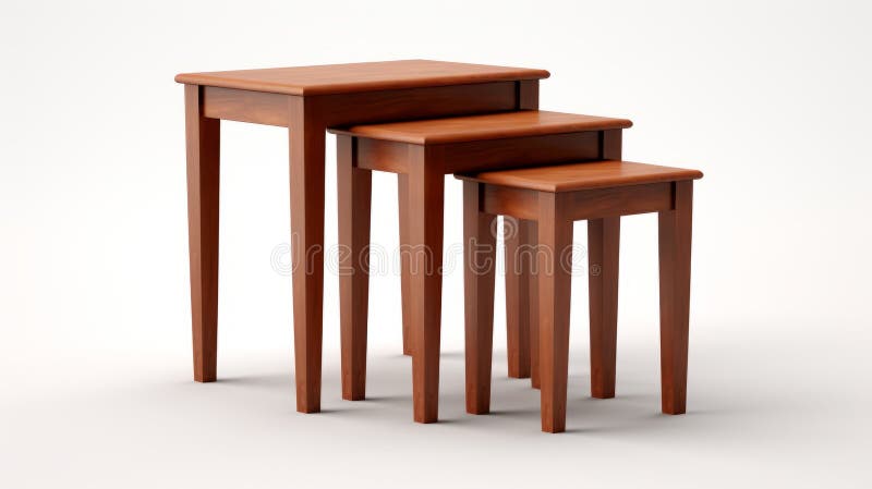 High Resolution Nesting Tables Isolated on White Background Stock ...