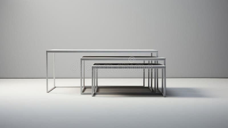 Nesting Tables on White Background Stock Image - Image of compact, tidy ...