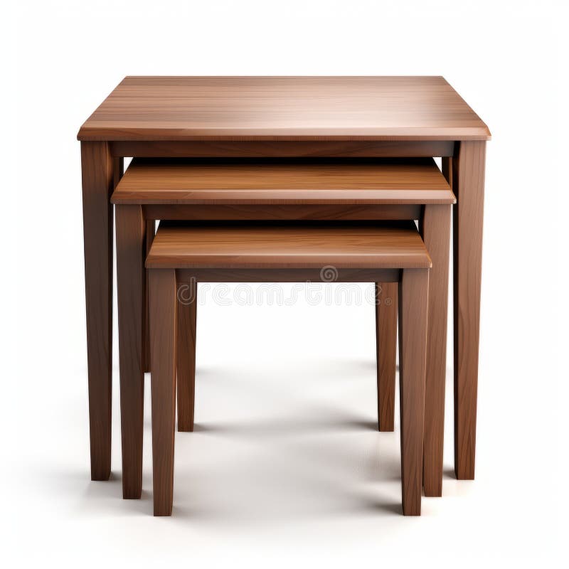 High-resolution Nesting Tables Isolated on White Background Stock ...