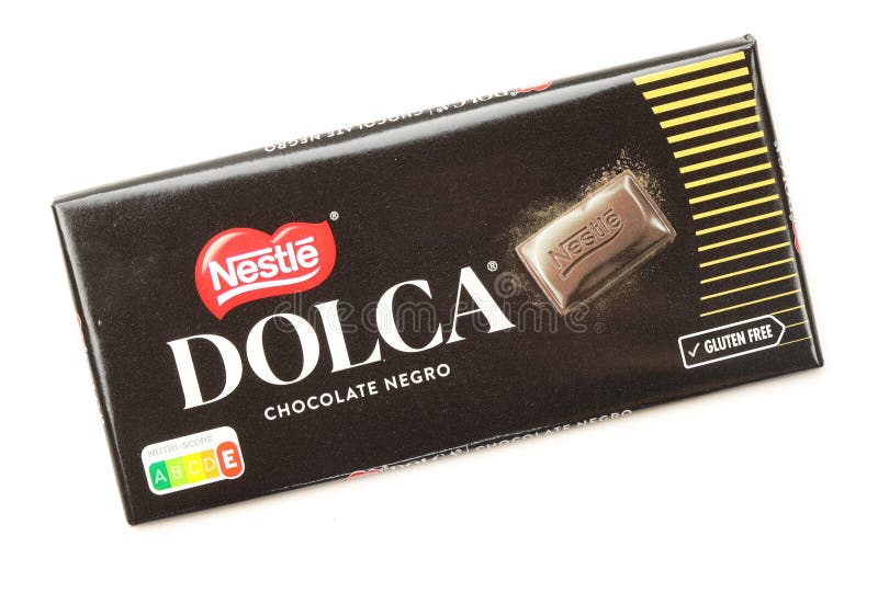 Nestle Dolca Gluten Free Dark Chocolate Isolated on White Background ...