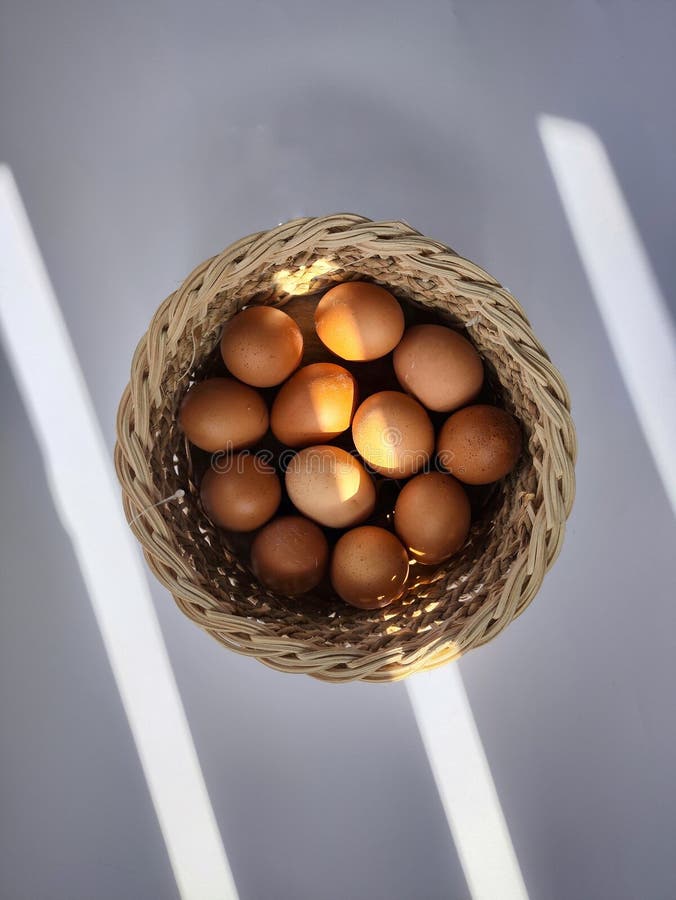 Nestled Abundance, Top-Down View of Egg Pile Stock Photo - Image of ...