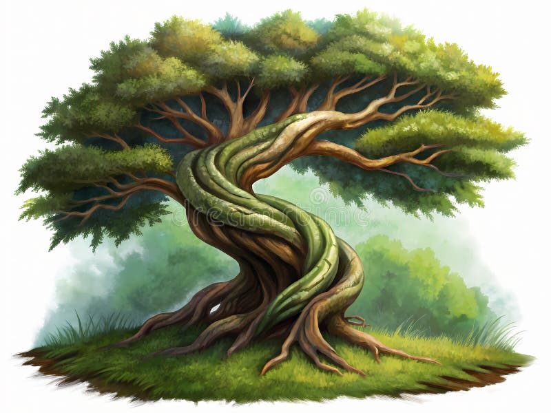 Enchanted Forest Floor a Majestic Ancient Trees Intricate Root System ...