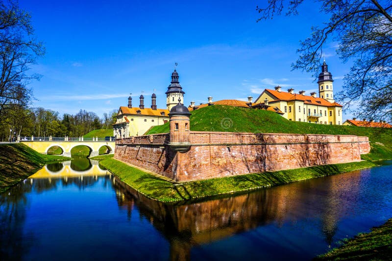 Nesvizh Castle Side View stock photo. Image of landmark - 133298934