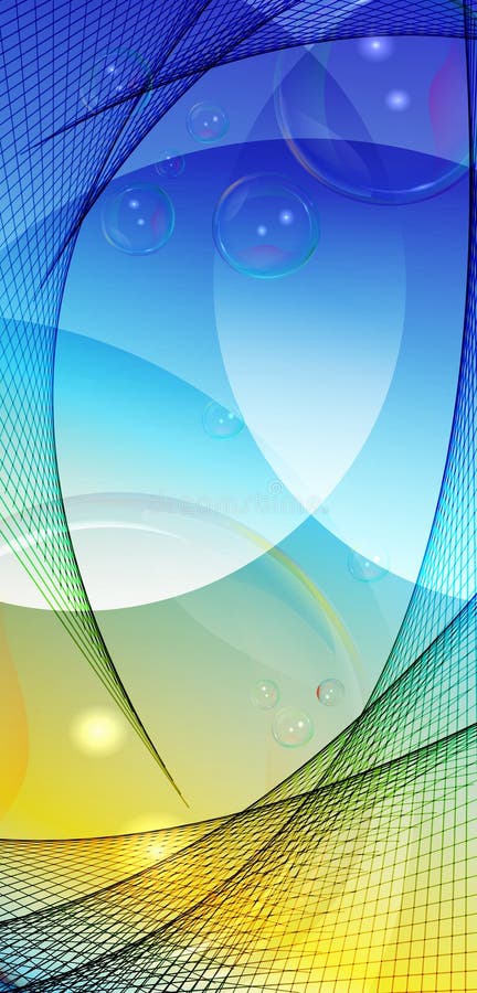 Net Abstract Design with BUBBLE`S Stock Vector - Illustration of center ...