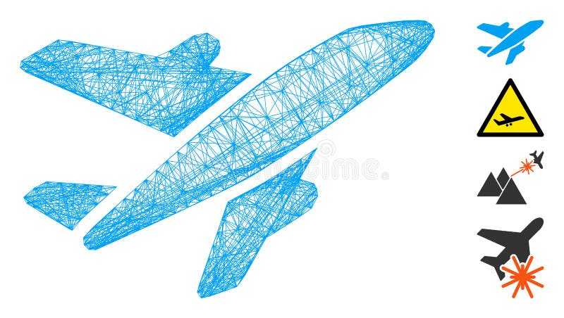 Net Aircraft Vector Mesh stock vector. Illustration of cargo - 215360626