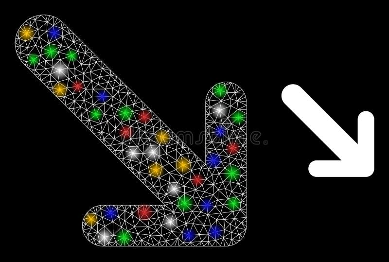 Net Arrow Down Right Glare Icon with Multi Colored Glare Spots Stock ... Net Arrow Down Right Glare Icon with Multi Colored Glare Spots Stock ...