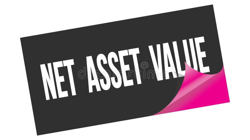 NET ASSET VALUE Text on Black Pink Sticker Stamp Stock Illustration ...