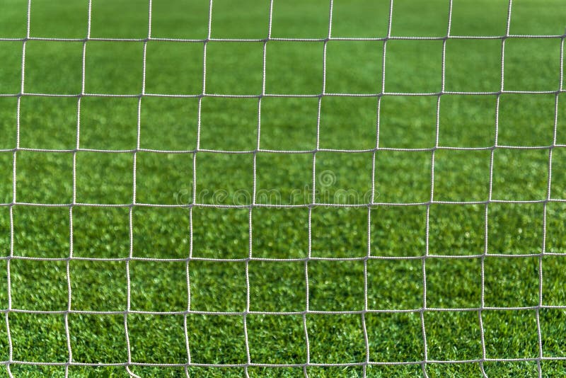 Net on the Background of a Football Field. Stock Photo - Image of ...