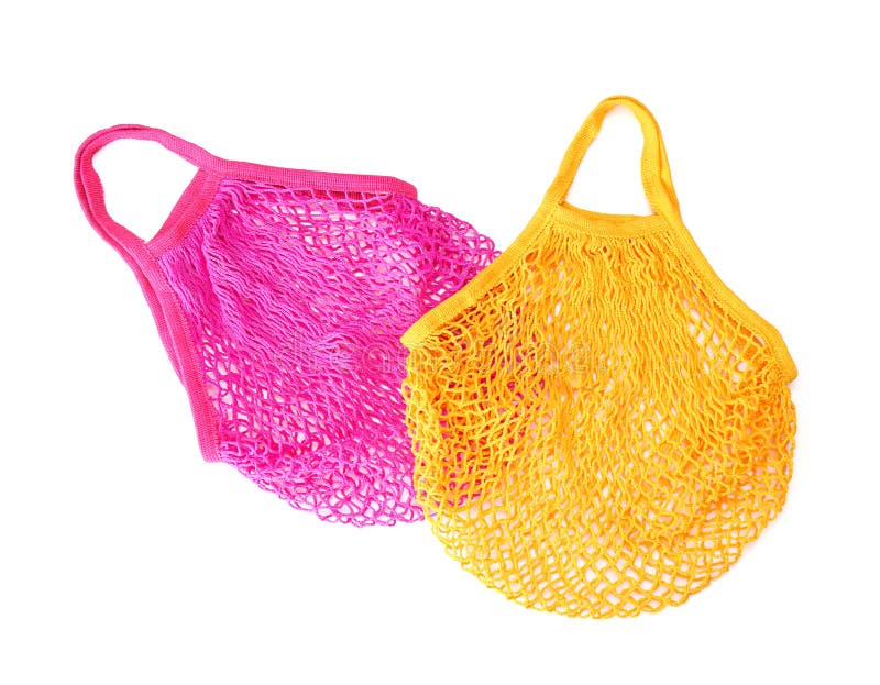 Net Bags on White, Top View Stock Photo - Image of zero, accessory ...