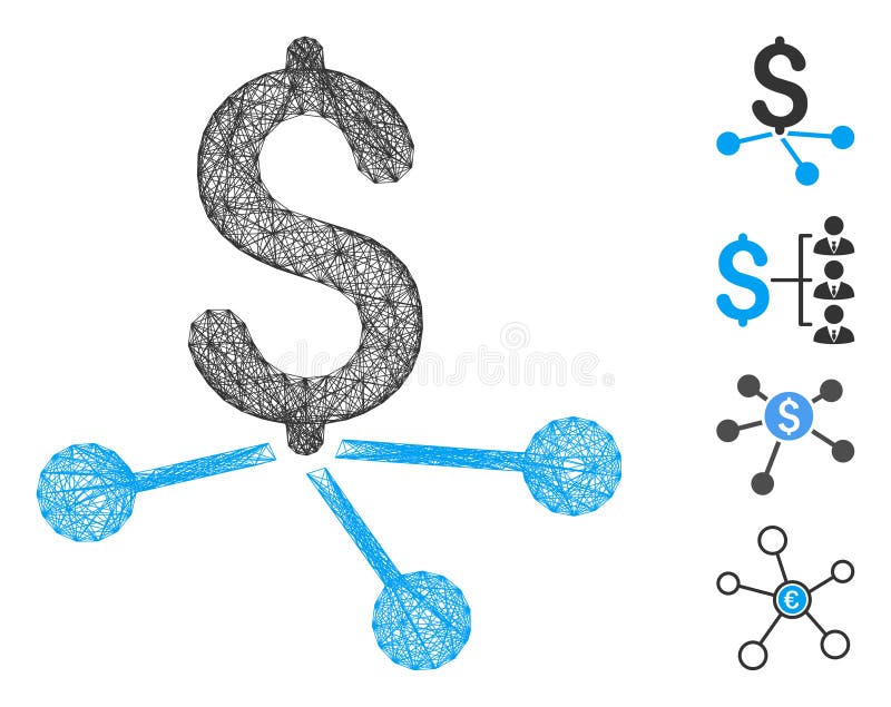 Net Bank Branches Vector Mesh Stock Vector - Illustration of interface ...