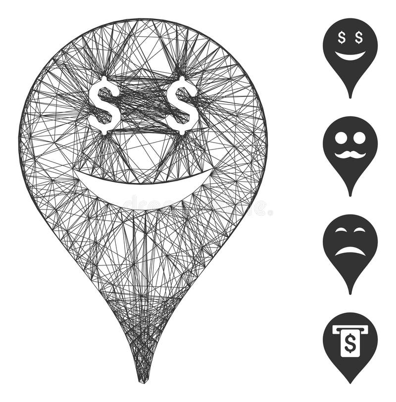 Net Business Smiley Map Marker Vector Mesh Stock Illustration ... Net Business Smiley Map Marker Vector Mesh Stock Illustration ...