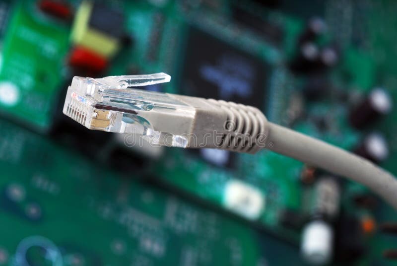 LAN Ethernet Cable Internet Connection Stock Photo - Image of plug ...