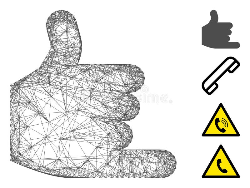 Net Call Vector Mesh stock vector. Illustration of carcass - 202642903