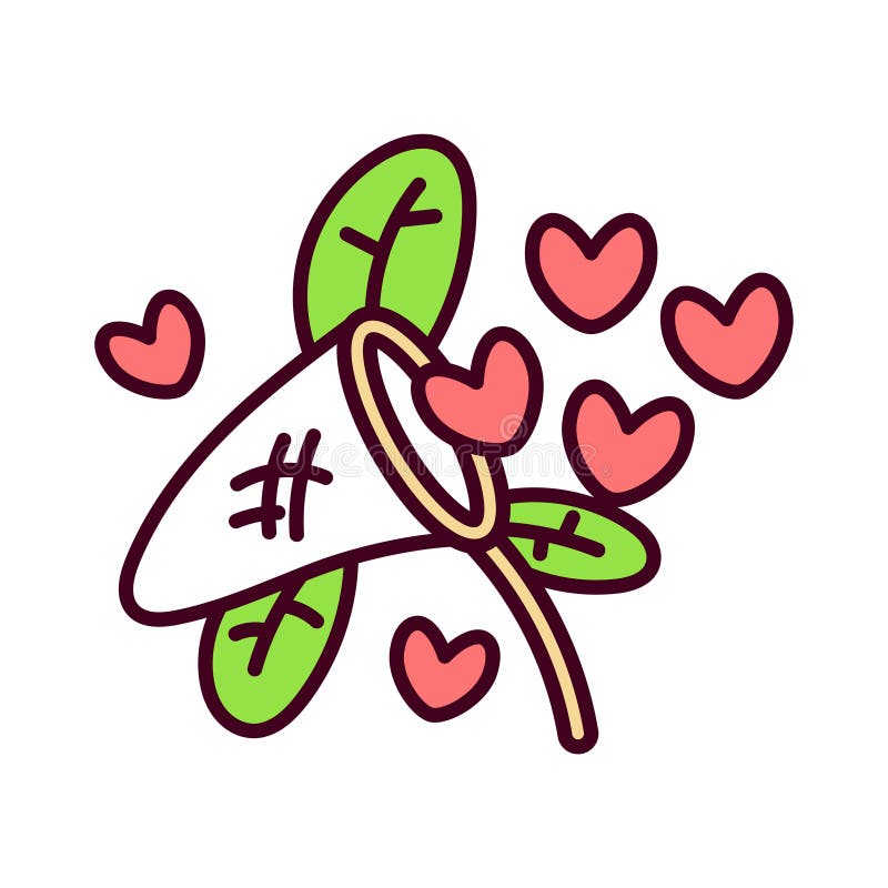 Net catching hearts stock vector. Illustration of happy - 212209122