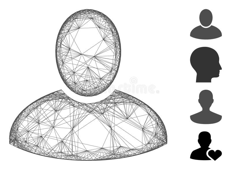 Net Client Vector Mesh stock vector. Illustration of profile - 215364940
