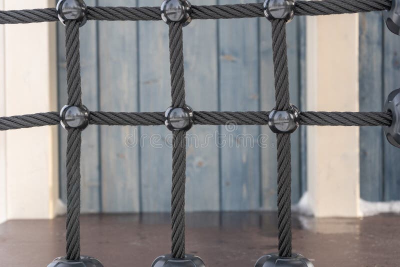 A Net for Climbing a Black Rope in the Form of a Net Stock Photo ...