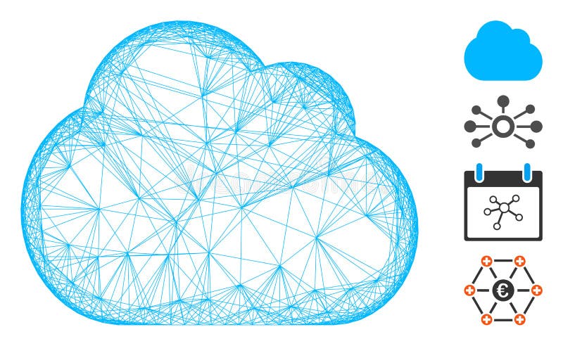 Net Cloud Vector Mesh stock vector. Illustration of concept - 202024964