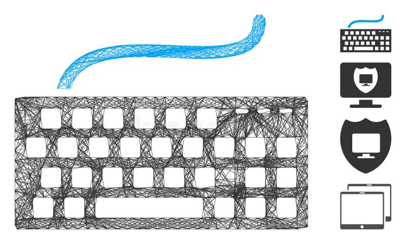 Net Computer Keyboard Vector Mesh Stock Vector - Illustration of ...