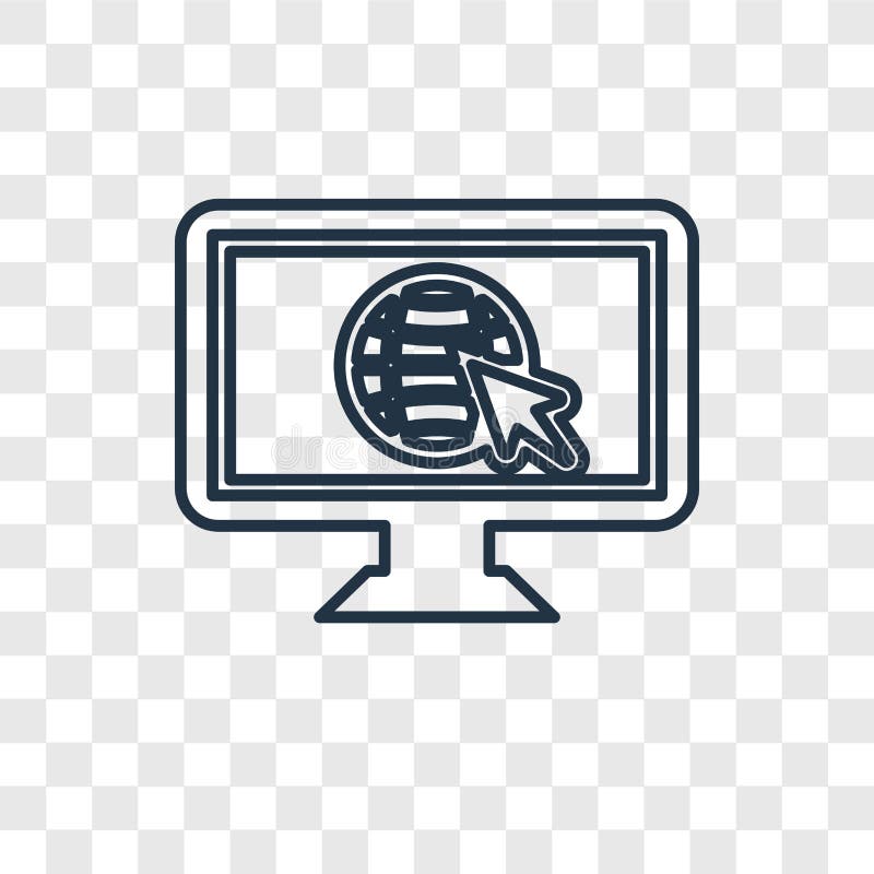 Net Concept Vector Linear Icon Isolated on Transparent Background, Net ...