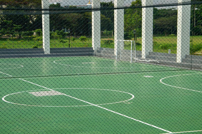 The Net Covering the Futsal Field Stock Photo - Image of green, soccer ...