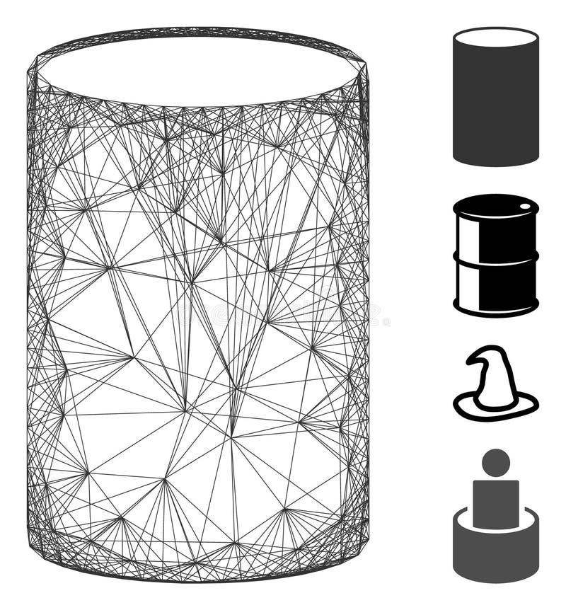 Net Cylinder Vector Mesh stock illustration. Illustration of geometry ...