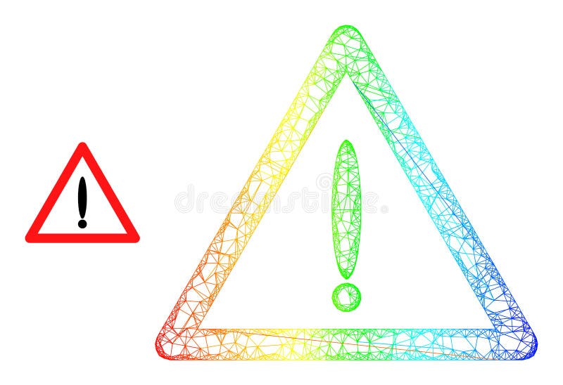 Net Danger Web Mesh Icon with Rainbow Gradient Stock Vector ...