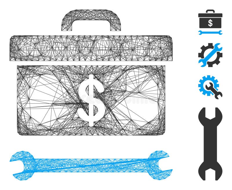 Net Dollar Toolbox Vector Mesh Stock Vector - Illustration of concept ...