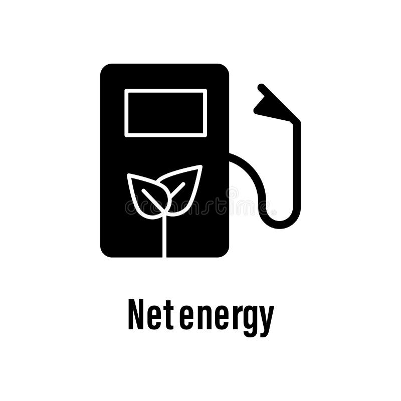 Net Energy Icon with Description. Element of Energy Saving Icon for ...