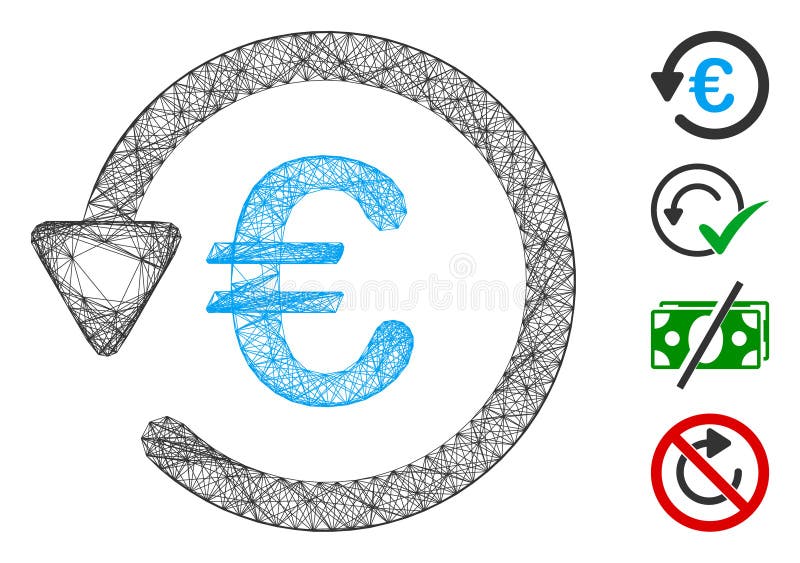 Net Euro Rebate Vector Mesh Stock Illustration - Illustration of ...
