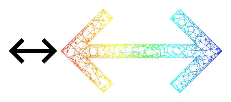 Net Exchange Arrows Web Mesh Icon with Spectrum Gradient Stock Vector ...
