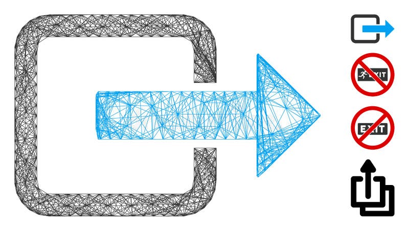 Net Exit Door Vector Mesh stock vector. Illustration of composition ...