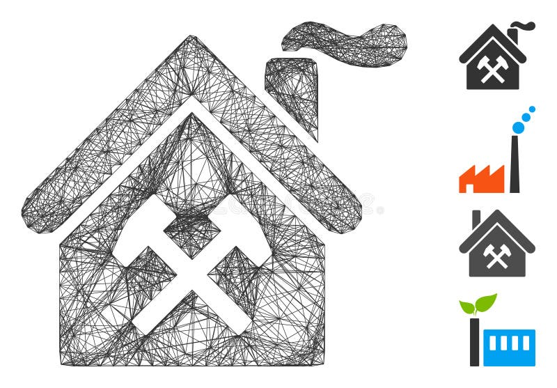 Net Forge Building Vector Mesh Stock Illustration - Illustration of ...