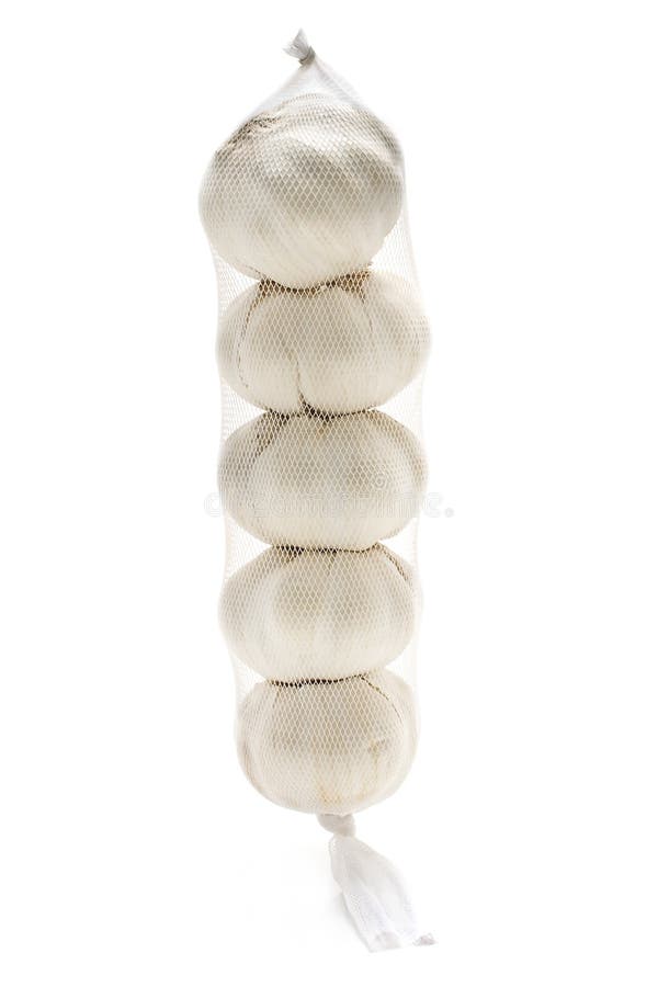 Net with garlic bulbs stock photo. Image of herb, agriculture - 29052734