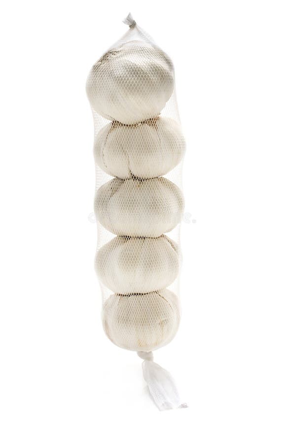 Net with garlic bulbs stock photo. Image of herb, agriculture - 29052734