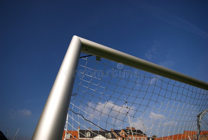 Two empty soccer goals stock photo. Image of football - 22956900